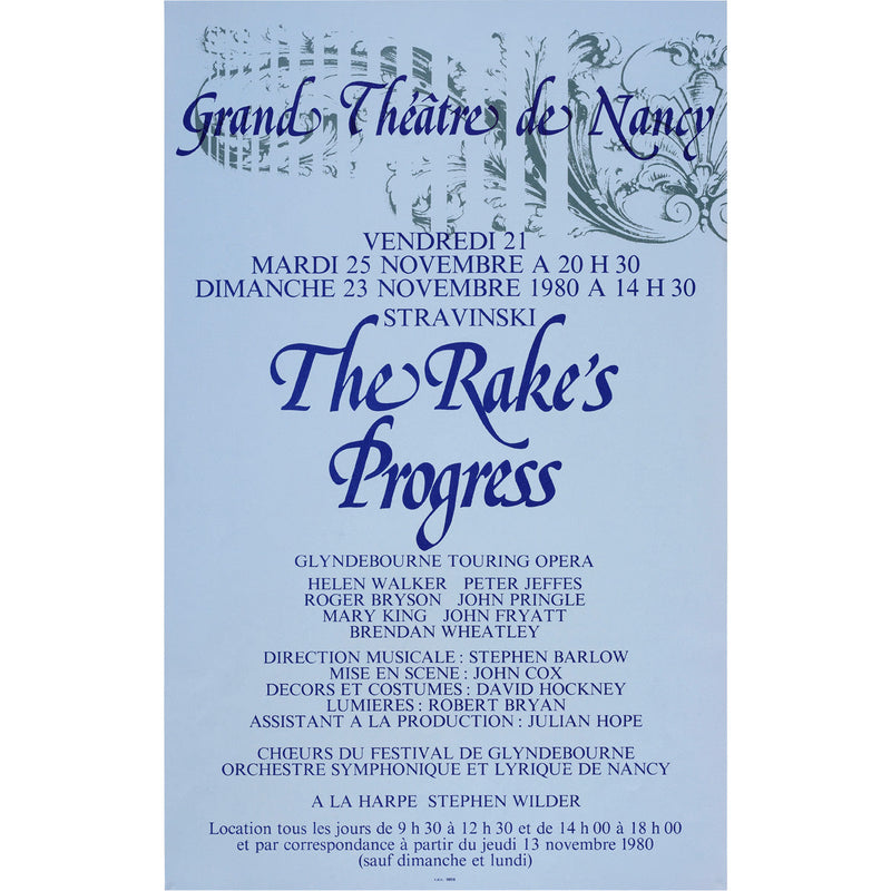 The Rake's Progress, Glyndebourne Touring Opera 1980 Poster