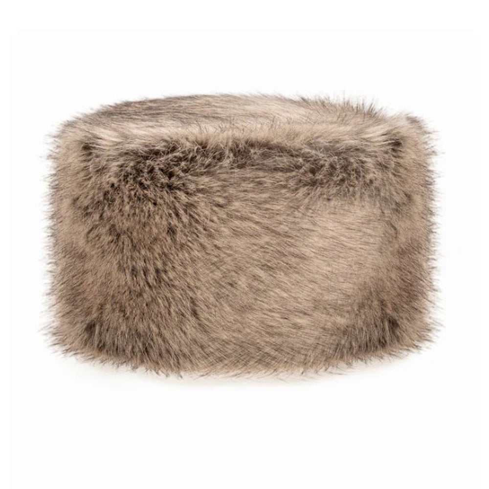 Gotham Grey Faux Fur Pillbox Hat