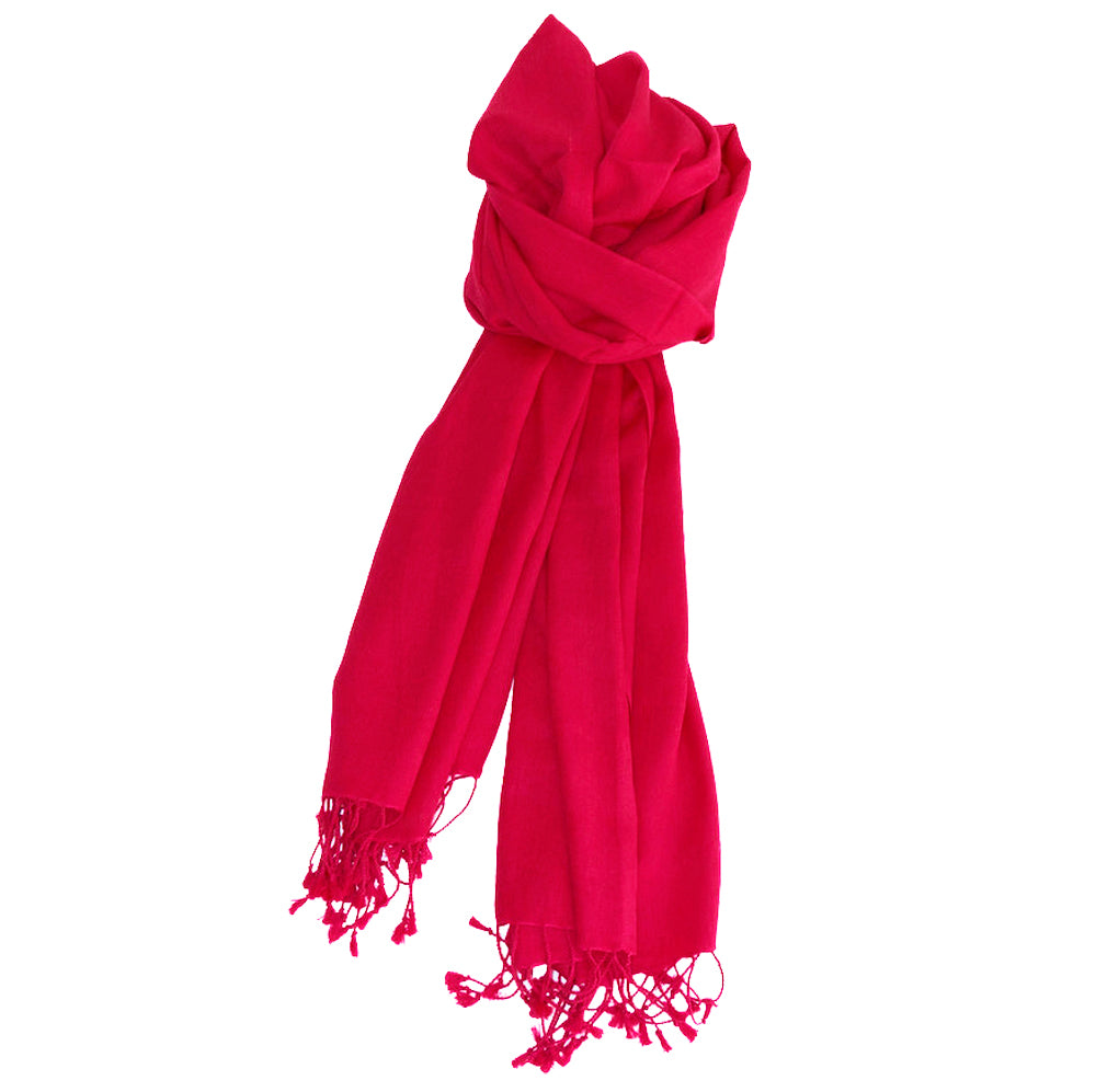 Raspberry Red Pashmina Scarf